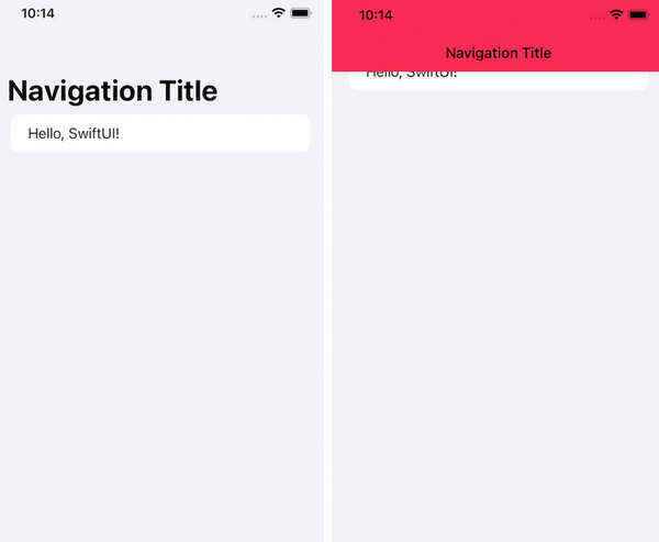 Navigation bar in SwiftUI